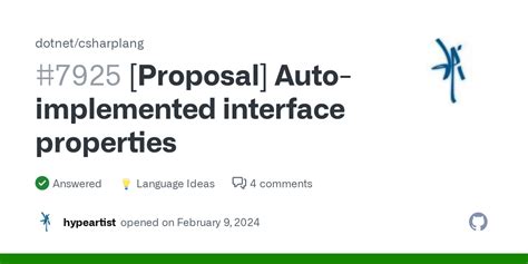 Proposal Auto Implemented Interface Properties · Dotnet Csharplang