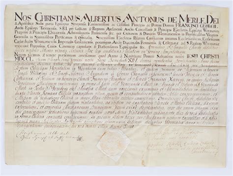 At Auction Weinheim Ablassbrief