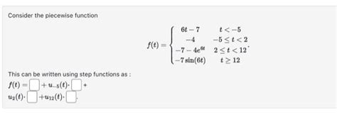 Solved Consider The Piecewise Function Chegg