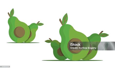 화려한 반 슬라이스 와 신선한 아보카도의 전체의 밝은 벡터 세트 흰색 배경에 고립 된 신선한 만화 아보카도 0명에 대한 스톡 벡터 아트 및 기타 이미지 Istock