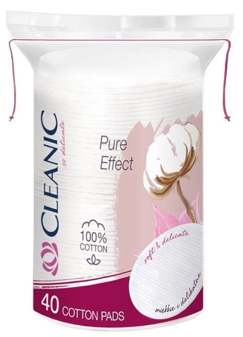 Cleanic Ватные диски Pure Effect, гигиенические, овальные, 40 шт ...