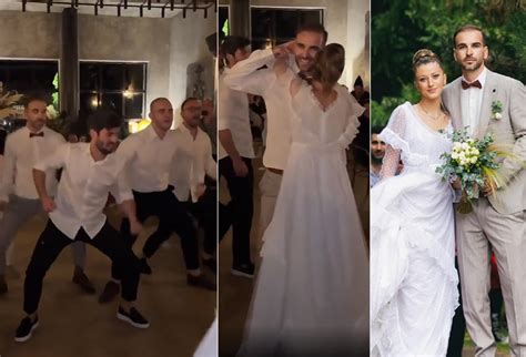 სიძის და მისი მეგობრების ცეკვა პატარძლისთვის მხიარული ვიდეო ნათია თოდუას ქორწილიდან და