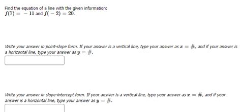 Solved Find The Equation Of A Line With The Given Chegg