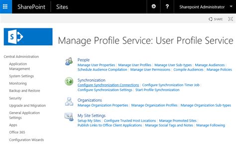 create user profile synchronization connection in sharepoint 2016 using