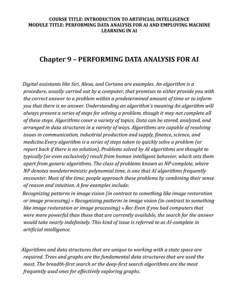 week 9 introduction to artificial intelligence week 9 module title