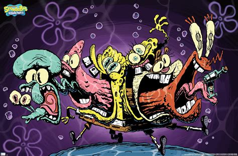 Nickelodeon Spongebob 25th Scream Wall Poster 22375 X 34