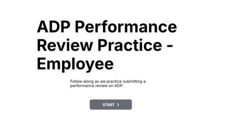 Adp Performance Review Practice Employee Genially