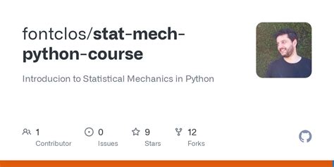 Github Fontclosstat Mech Python Course Introducion To Statistical