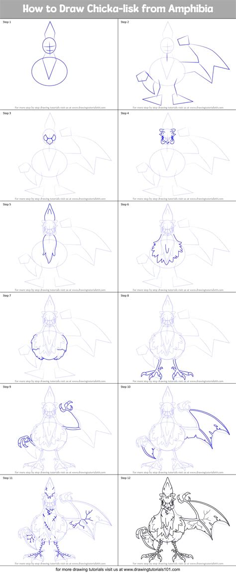 How To Draw Chicka Lisk From Amphibia Amphibia Step By Step