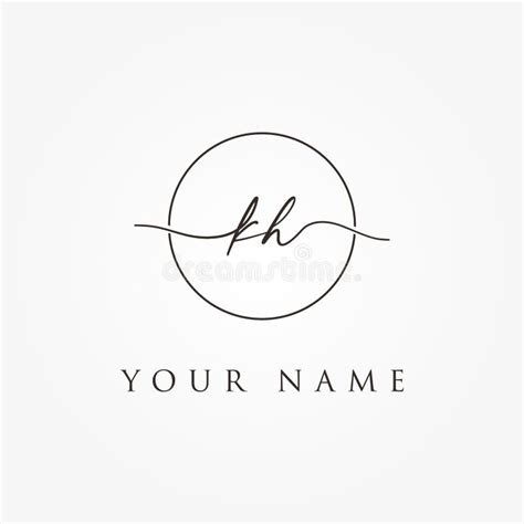 A Minimalist Logo Design Featuring The Lowercase Letters Kh In A