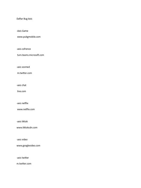 Daftar Bug Axis Wps Office Pdf