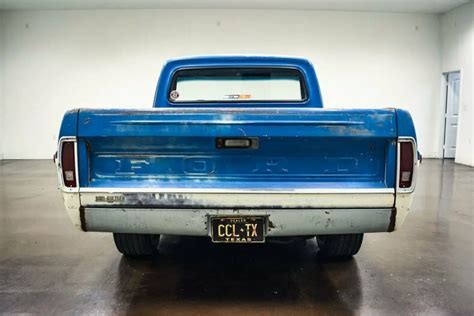 1971 Ford F100 Ranger 4330 Miles Blue Patina Pickup Truck 460 V8 C6