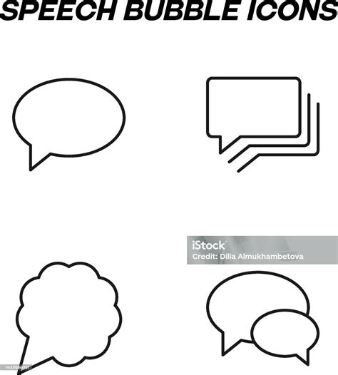 Minimalistic Outline Signs Drawn In Flat Style Editable Stroke Vector