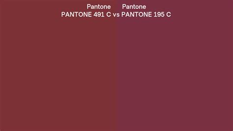 Pantone 491 C Vs Pantone 195 C Side By Side Comparison