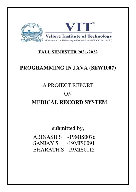 Java Review 1 Java Notes Fall Semester 2021 Programming In Java Sew1007 A Project Report