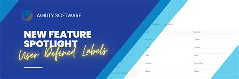 User Defined Labels Agility
