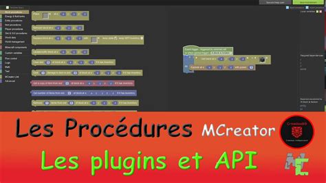 Les Procédures Mcreator Les Plugins Et Api Youtube