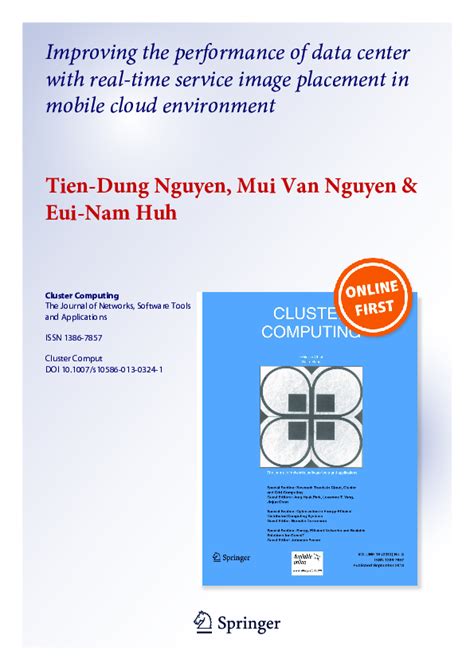 Pdf Improving The Performance Of Data Center With Real Time Service Image Placement In Mobile