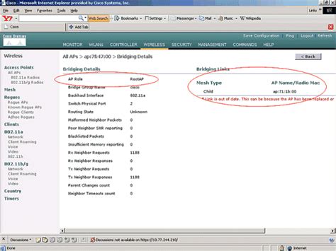 Ethernet Bridging In Point Point Wireless Mesh Network Configuration Example Cisco