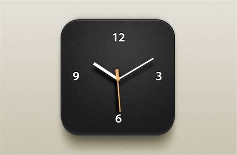 Beautiful Clock IOS Icon PSD Freebiesbug