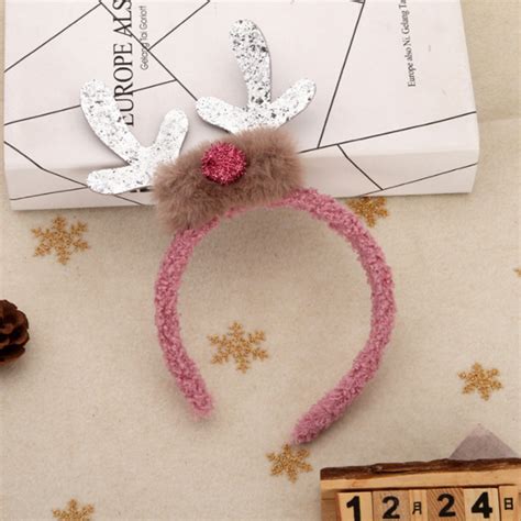 Badu Bg Обръч за коса Нова година Еленови рога Ленти за глава Подпора Коледен костюм Парти