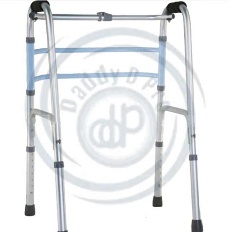 Aluminum Lightweight 4 Leg Walker Fold Walking Frame Rollator Walker For Elderly Stainless Steel