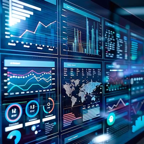 Digital Analytics Dashboard With Key Performance Indicators Premium Ai Generated Image