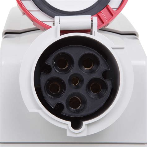 Scame Advance 2 63a 3p N E 415v Interlocked Switched Rcd Protected Socket Ip67 568 6387 Rw Cef