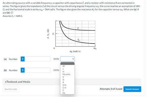 Solved An Alternating Source With A Variable Frequency A