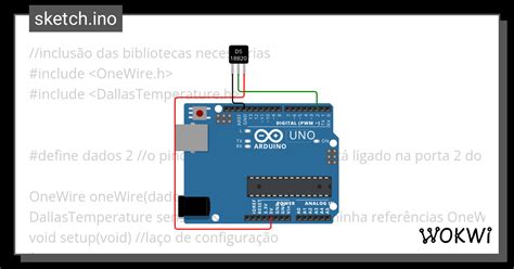 Test Ds18b20 Sensor Wokwi Esp32 Stm32 Arduino Simulator