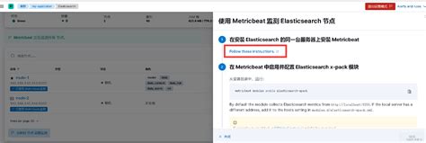 Elk 使用 Metricbeat监控数据检测到 Elasticsearch 节点 以下节点未受监测。单击下面的 使用 Metricbeat