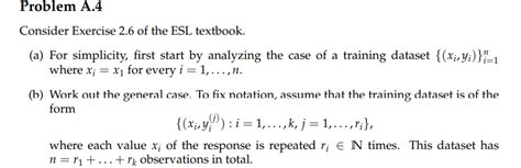 Solved Consider Exercise 2 6 Of The ESL Textbook A For Chegg Com