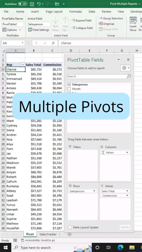 Create Multiple Pivots With A Couple Of Clicks Artofit