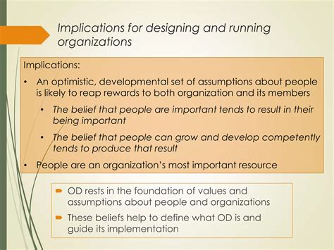 Values Assumptions And Beliefs In Organization Development Pdf