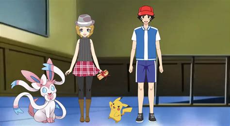 Pokemon Journeys Serena Surprises Ash By Mysticacexyz On Deviantart