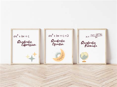 Quadratic Formula Poster Etsy