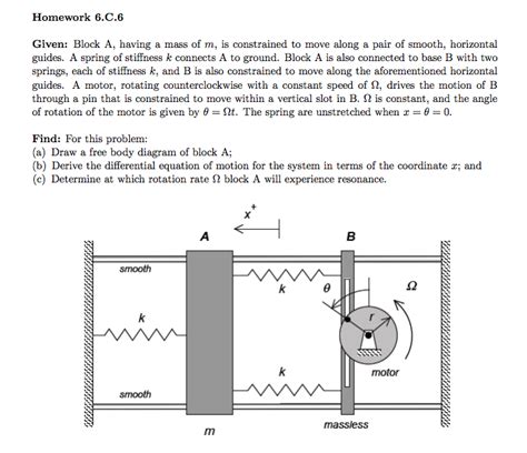 solved block a having a mass of m is constrained to move