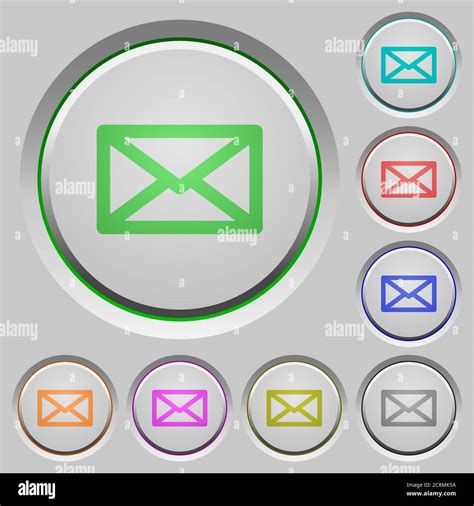Set Of Message Sunk Push Buttons Well Organized Layer Color Swatch And Graphic Style Structure