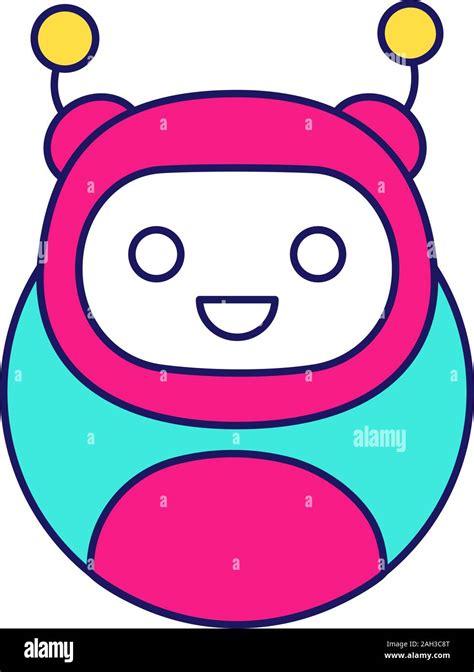 Chatbot Color Icon Modern Robot Talkbot Online Helper Virtual Assistant Digital Service