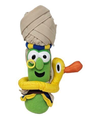 Vintage Veggietales Jonah Archibald Asparagus Plush Duck Big Idea Blue
