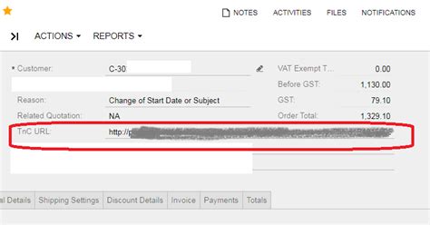 Acumatica Singapore Adding Links To Notification Emails