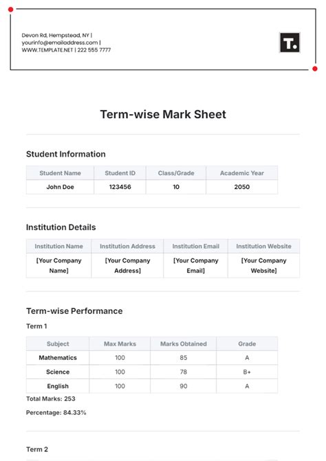 Free Result Sheet Template To Edit Online