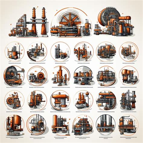 Premium Ai Image Bundle Of Engineering Set Icons