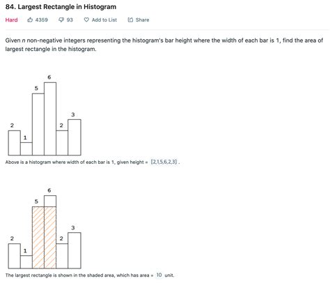 leet code largest rectangle on histrogram
