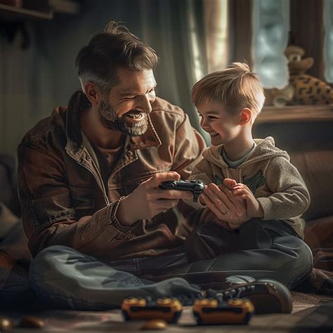 Premium Photo 3d Rendered Photos Of A Happy Dad Playing With His