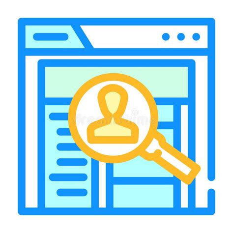 Contextual Inquiry Ux Ui Design Color Icon Vector Illustration Stock