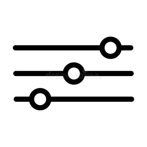 adjustment button icon vector filter line illustration symbol stock