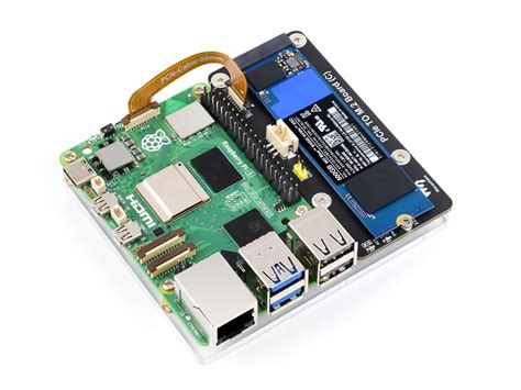 树莓派5 Pcie转m 2转接板 Pi5专用转接板 Nvme协议m 2接口硬盘 高速读写 侧边安装方案 带亚克力透明支撑底板