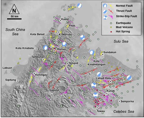 Location Of Potential Active Faults In Sabah The Potential Active Download Scientific Diagram