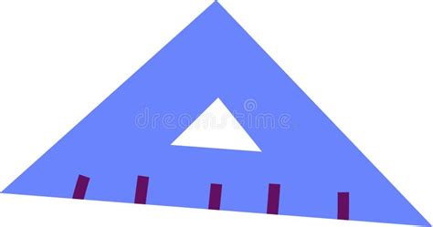 Hand Drawn Triangle Ruler Supply Stock Vector Illustration Of Element